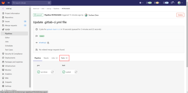 GitLabでpythonのテストレポートとカバレッジの可視化 – 株式会社トレンドソリューションズ | Trend-sol | GitLab | コンサルティング