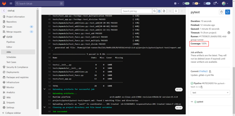 GitLabでpythonのテストレポートとカバレッジの可視化 – 株式会社トレンドソリューションズ | Trend-sol | GitLab | コンサルティング